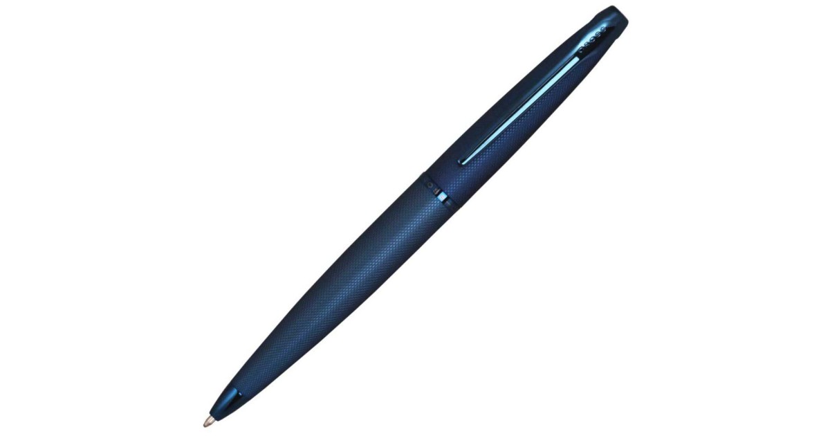 Cross Ballpoint Pen ATX Sandblasted Dark Blue PVD N882-45 ...
