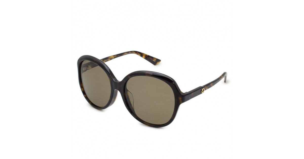 Gucci Sunglasses Woman Havana GG0489SA-002 | Sakurawatches.com